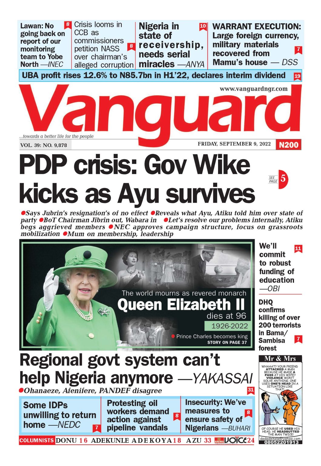 Newspapers Digitalpaper Vanguardngr